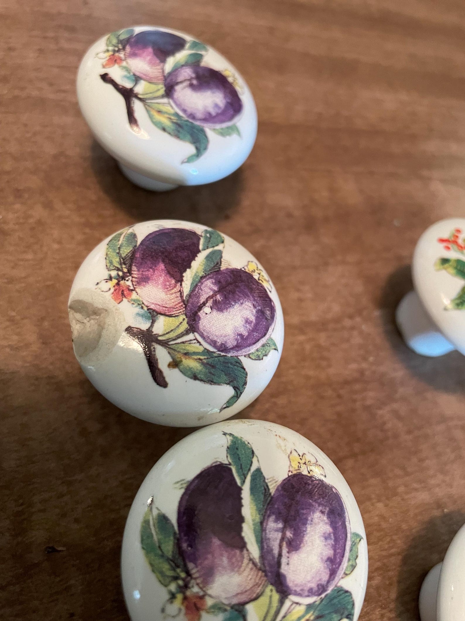 6 Vintage Porcelain Fruit Images Door Knobs - Etsy