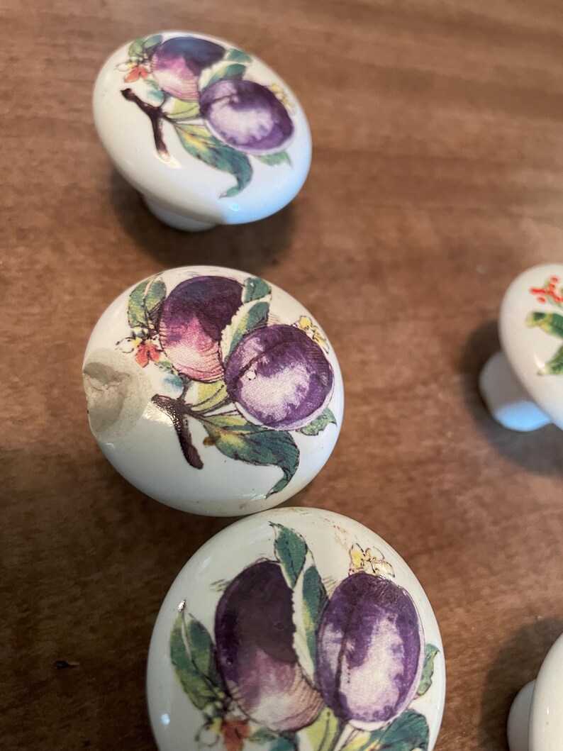 6 Vintage Porcelain Fruit Images Door Knobs - Etsy