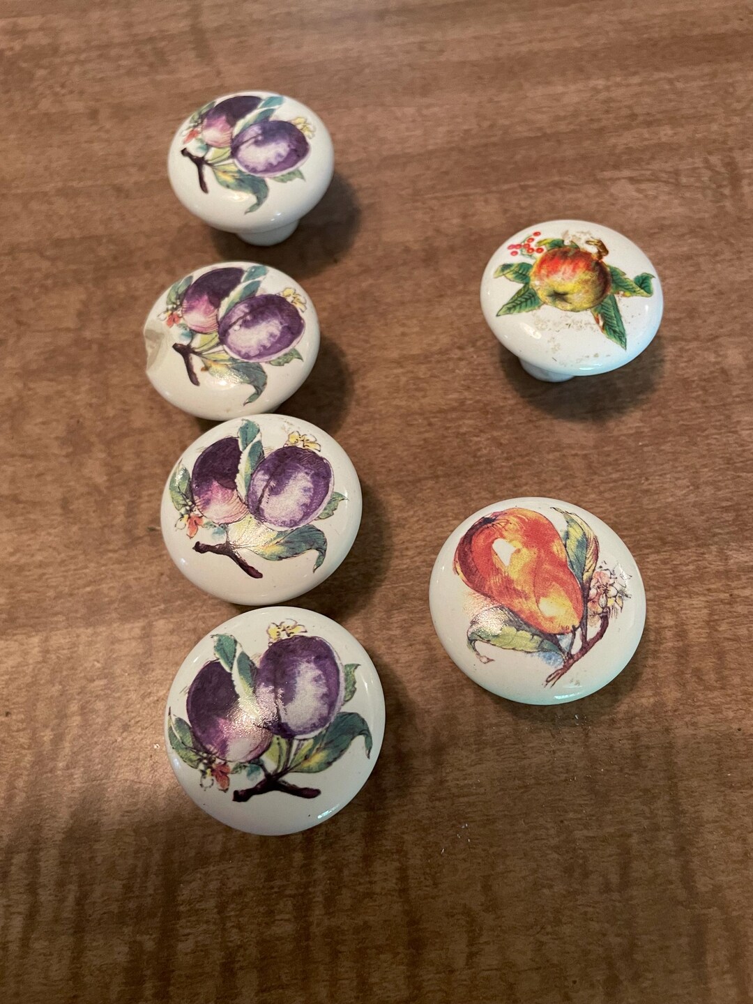 6 Vintage Porcelain Fruit Images Door Knobs - Etsy