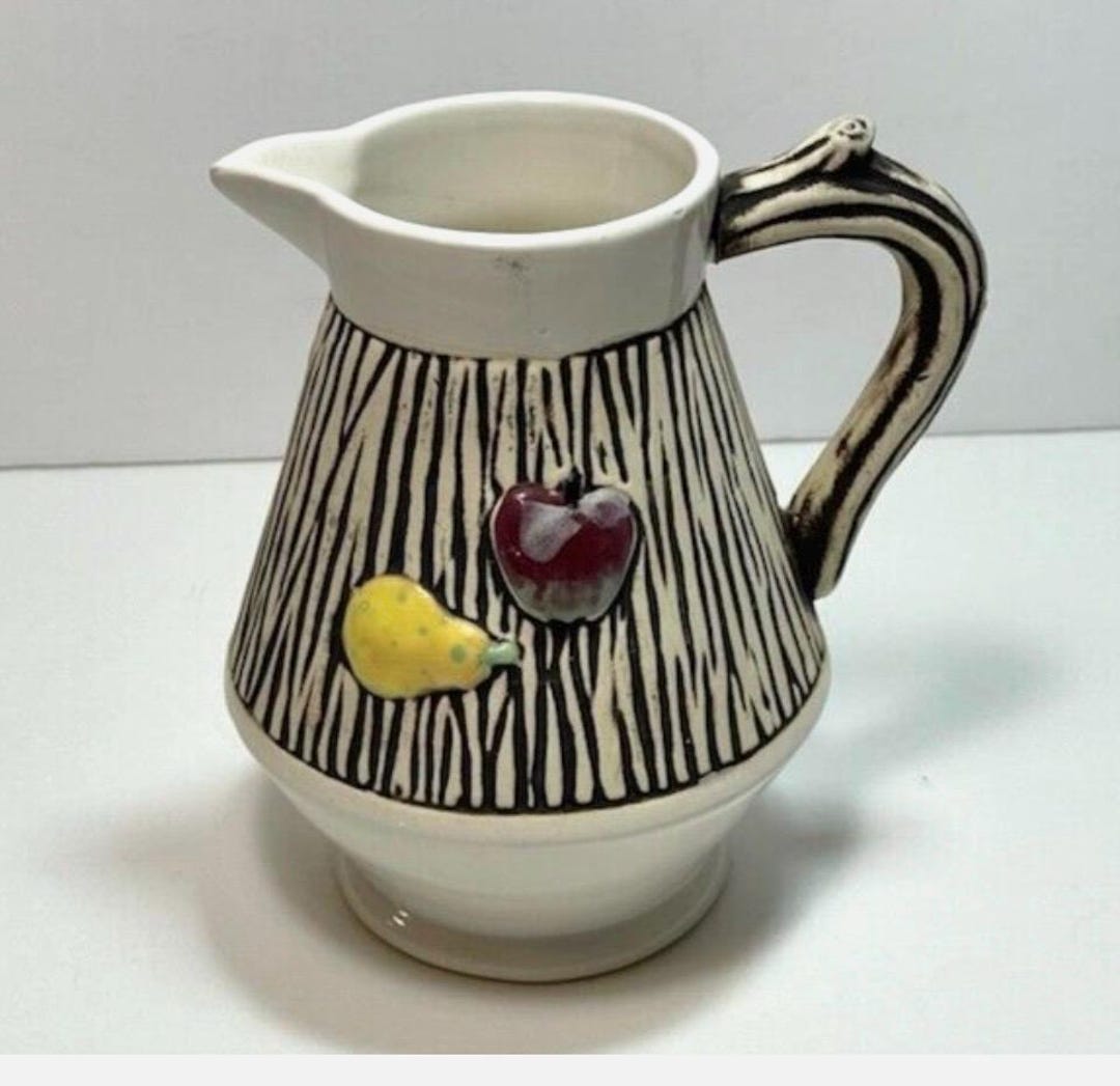 Vintage Ucagco Japan Ceramic Pitcher Apple & Pear - Etsy