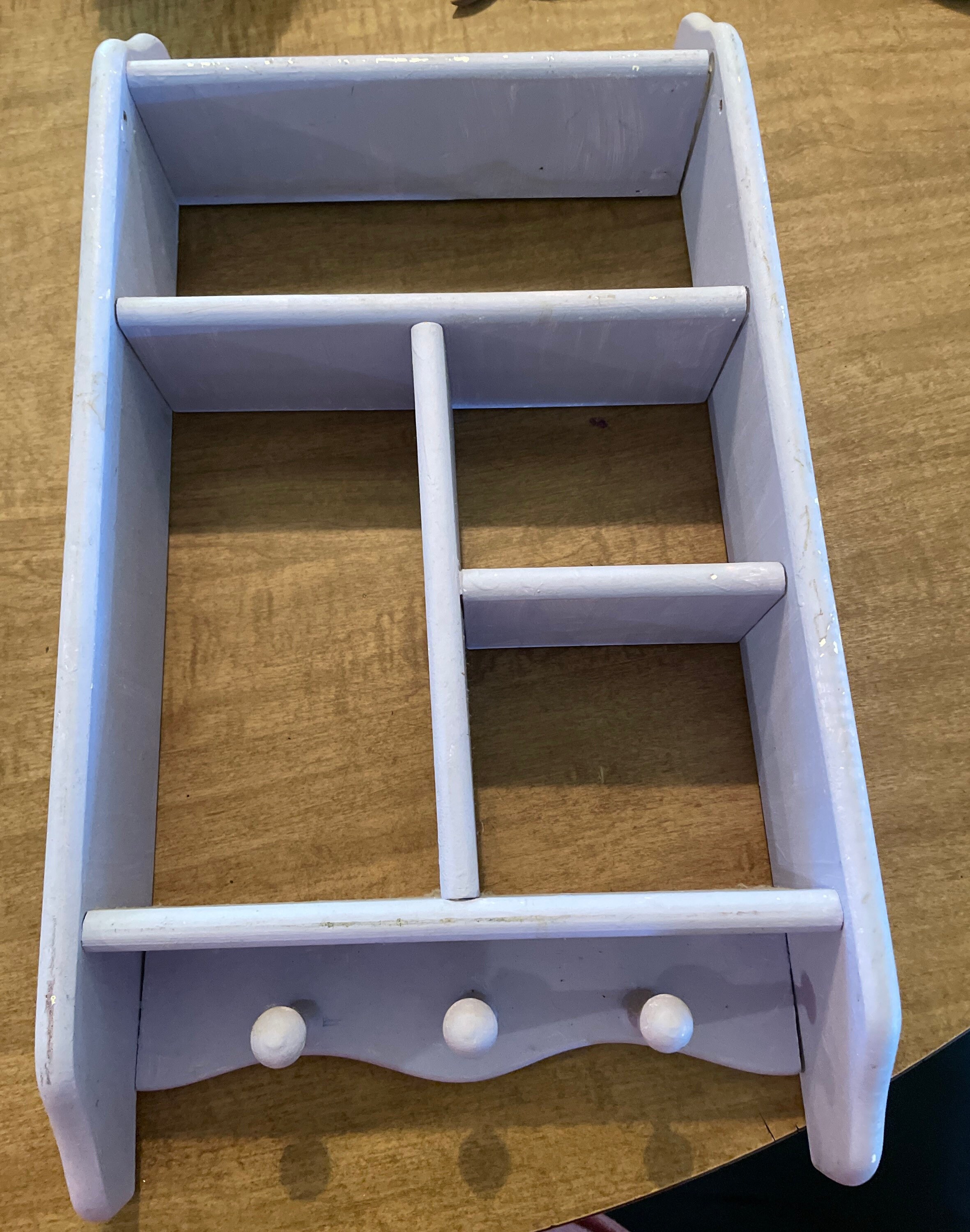 Vintage Wooden Shelf With Pegs - Etsy