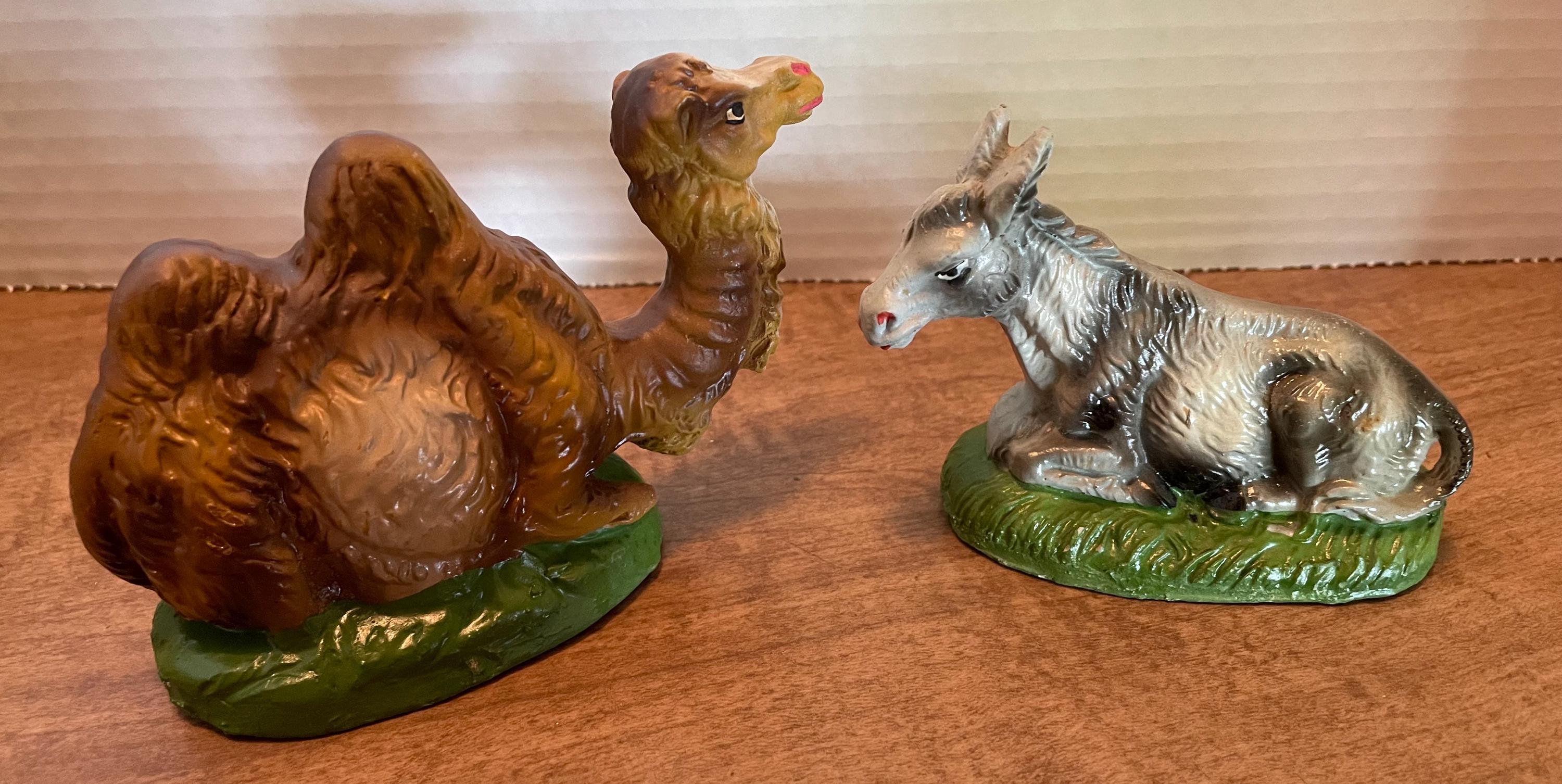 Vintage Italy Italian Chalkware Nativity Figures 7 Pieces - Etsy