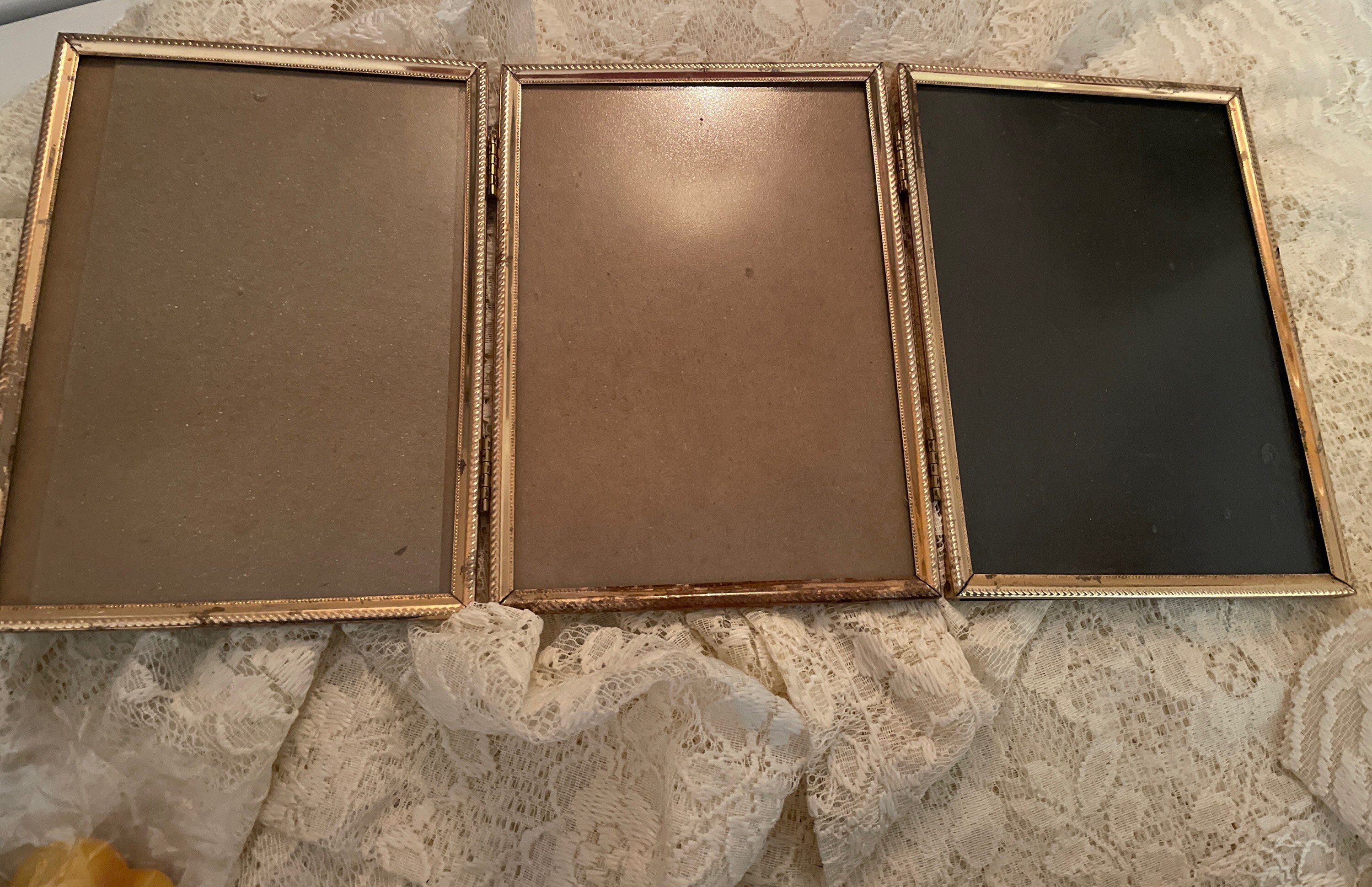 Vintage Triple Gold Metal Standing Frames and 10 Other Gold Frames - Etsy