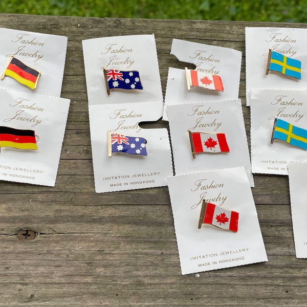 International Flag Pins - Etsy