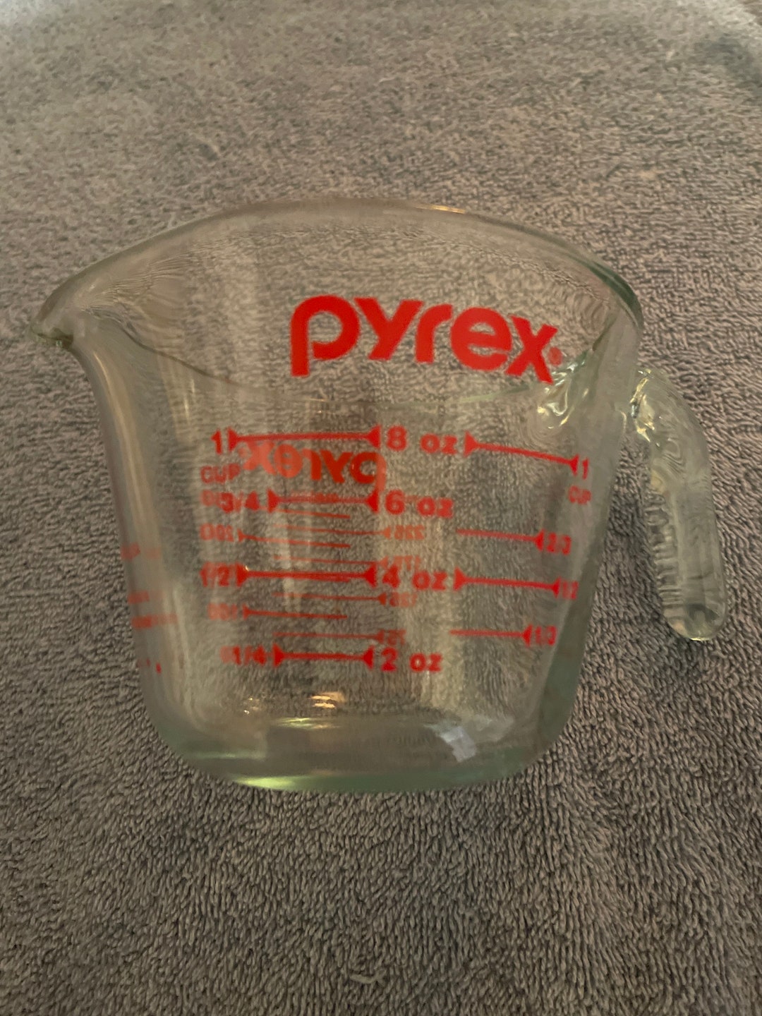 Pyrex Red Letter 8oz / 1 Cup Measuring Cup - Etsy