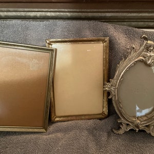 Vintage Triple Gold Metal Standing Frames and 10 Other Gold Frames - Etsy