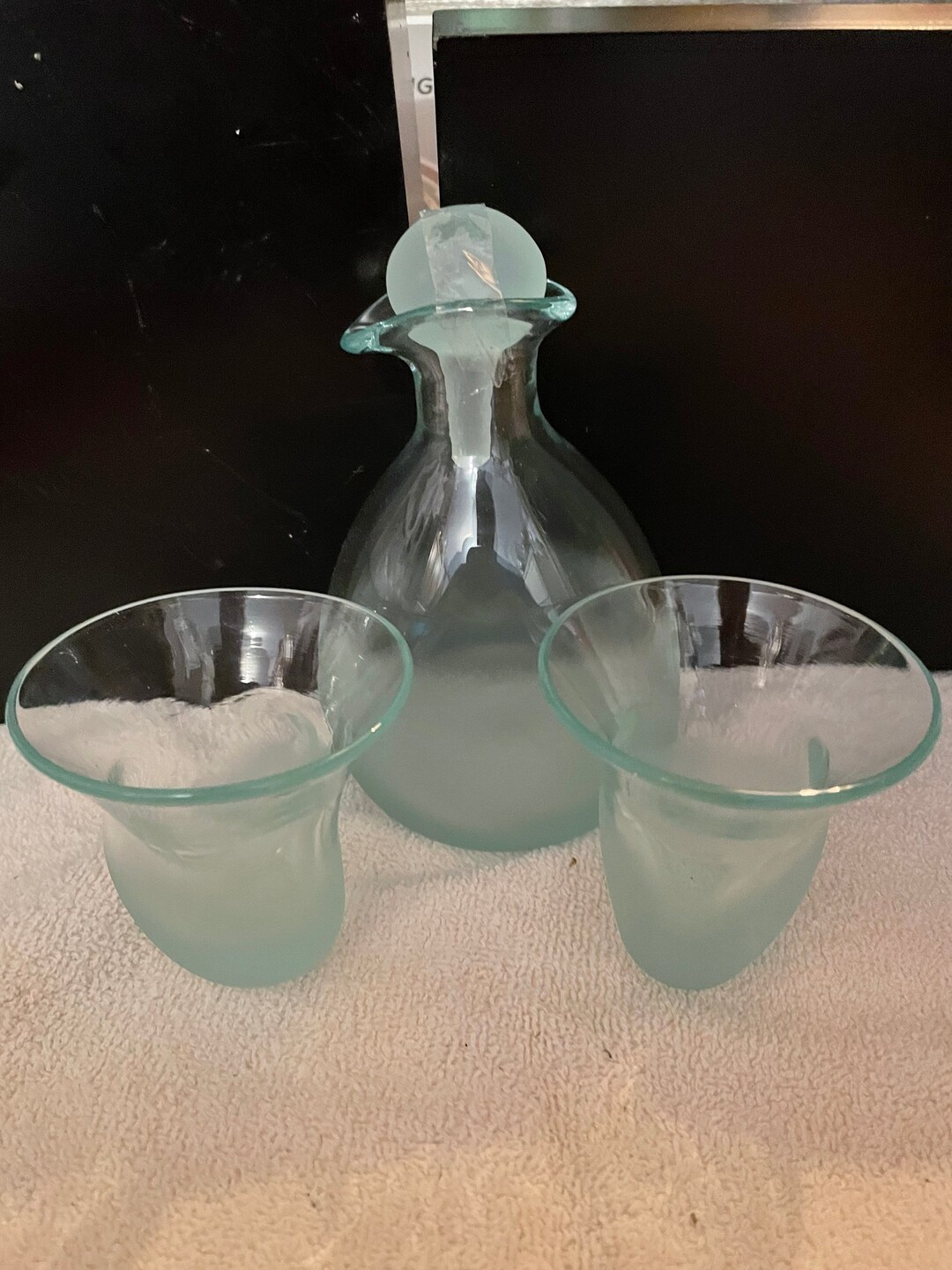 Handmade Sea Glass Saki Set by Seiki Torige Japanese Artist - Etsy