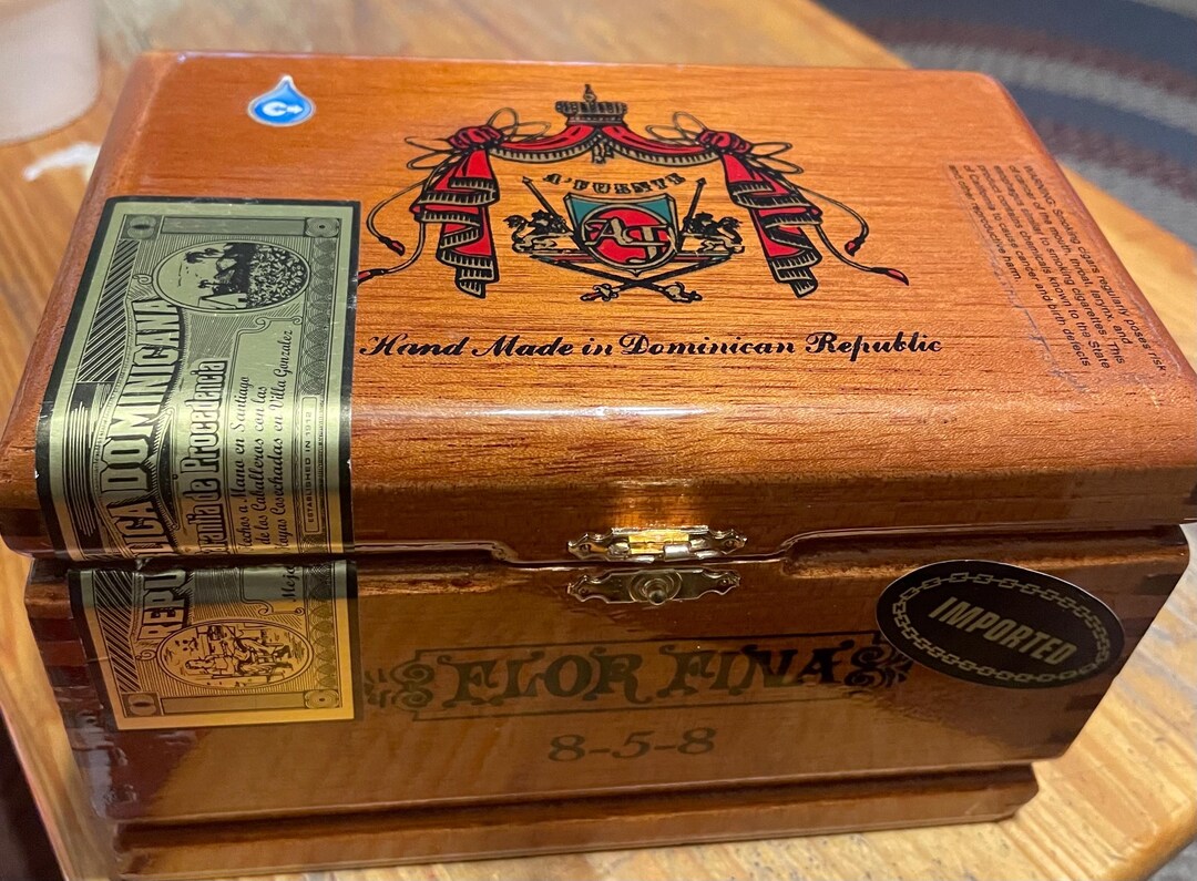 Florafina 8-5-8 Arturo Fuente Empty Wooden Cigar Box Humidor Hinged ...
