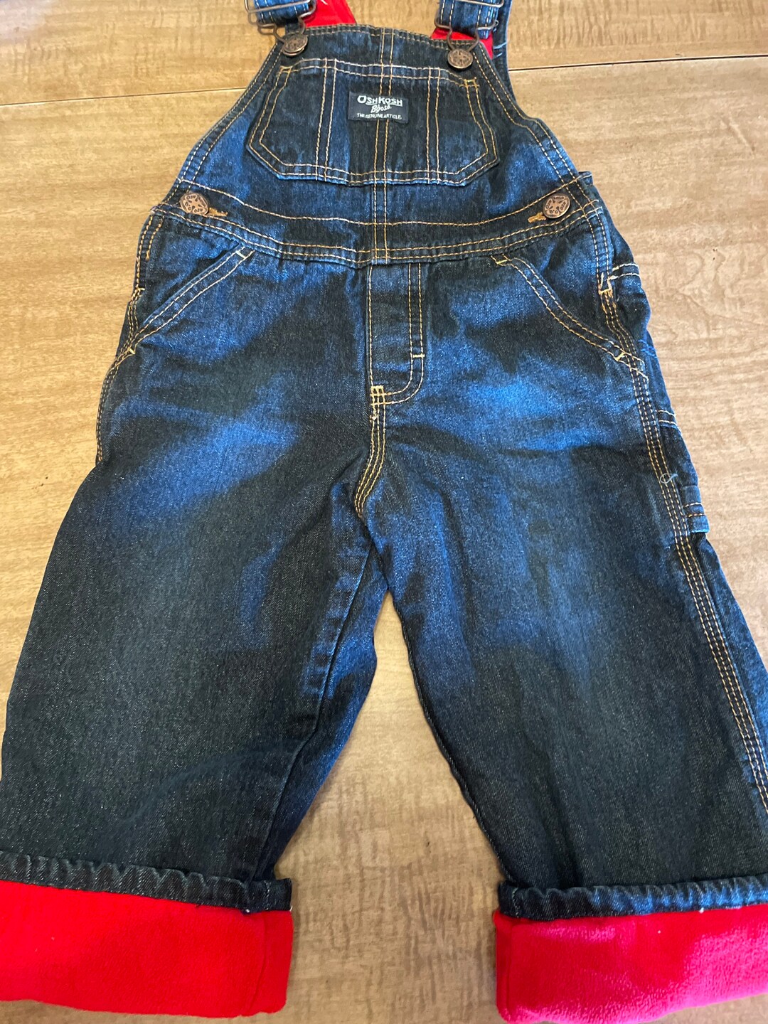 Oshkosh Overalls Red Flannel Lined - Etsy