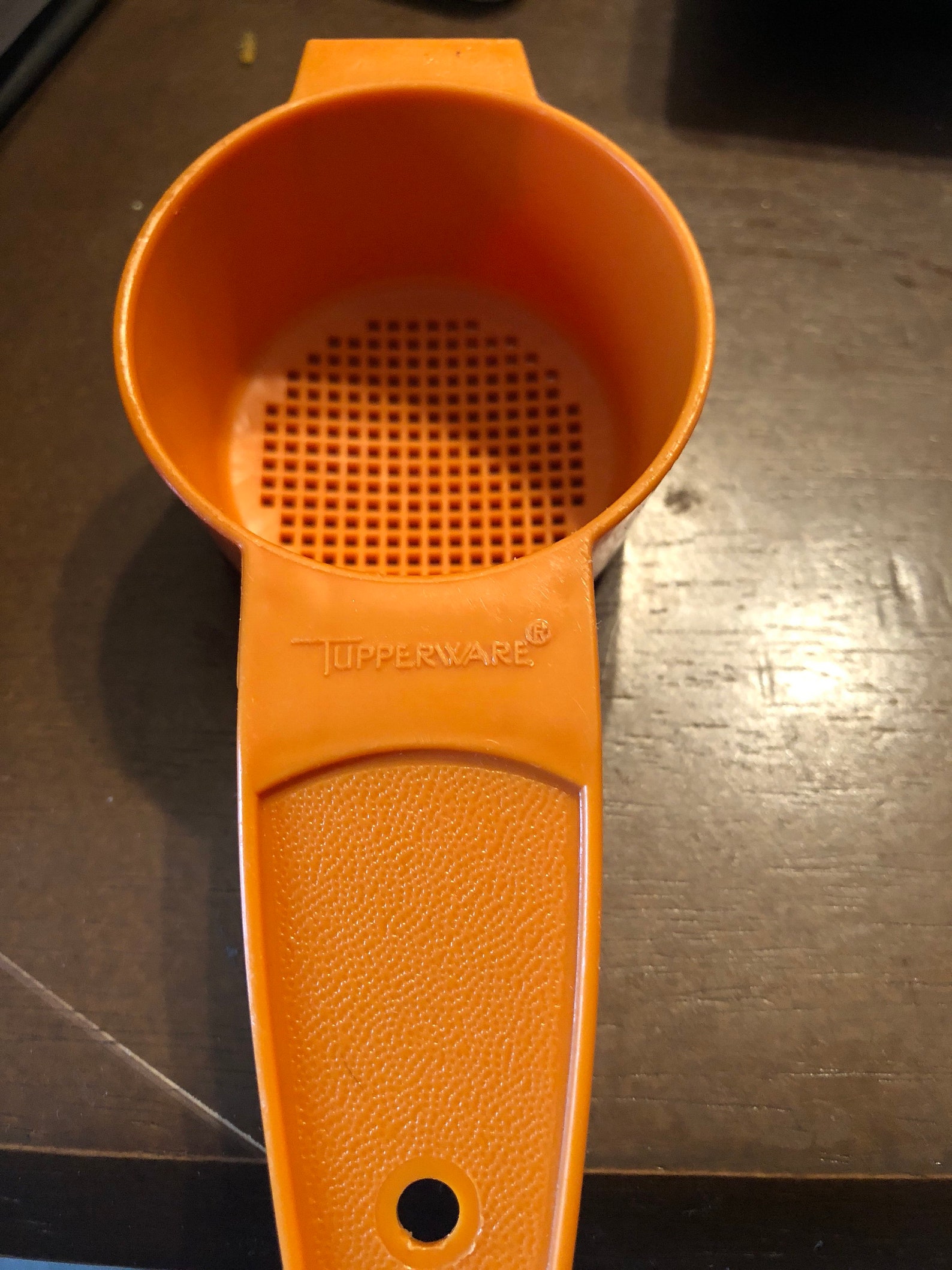 Vintage Gold / Yellow Tupperware Melon Baller & Orange Small Sifter ...