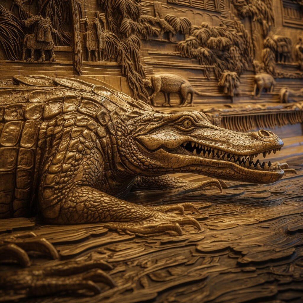 Alligator 3d Illusion Effect for Laser Engraving File Lightburn - Etsy