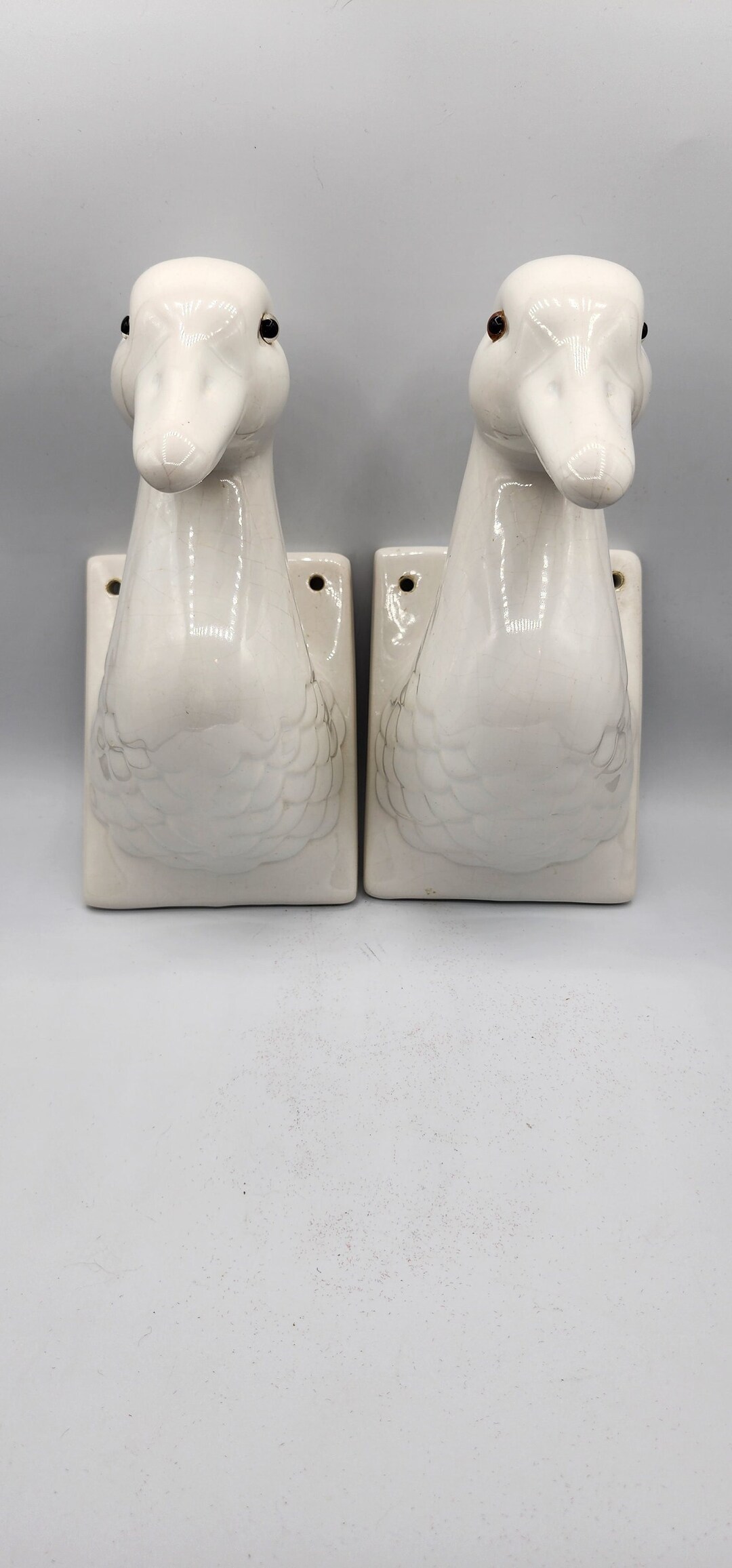 Pair of Mid Century Ceramic Ducks Wall Decor - Etsy