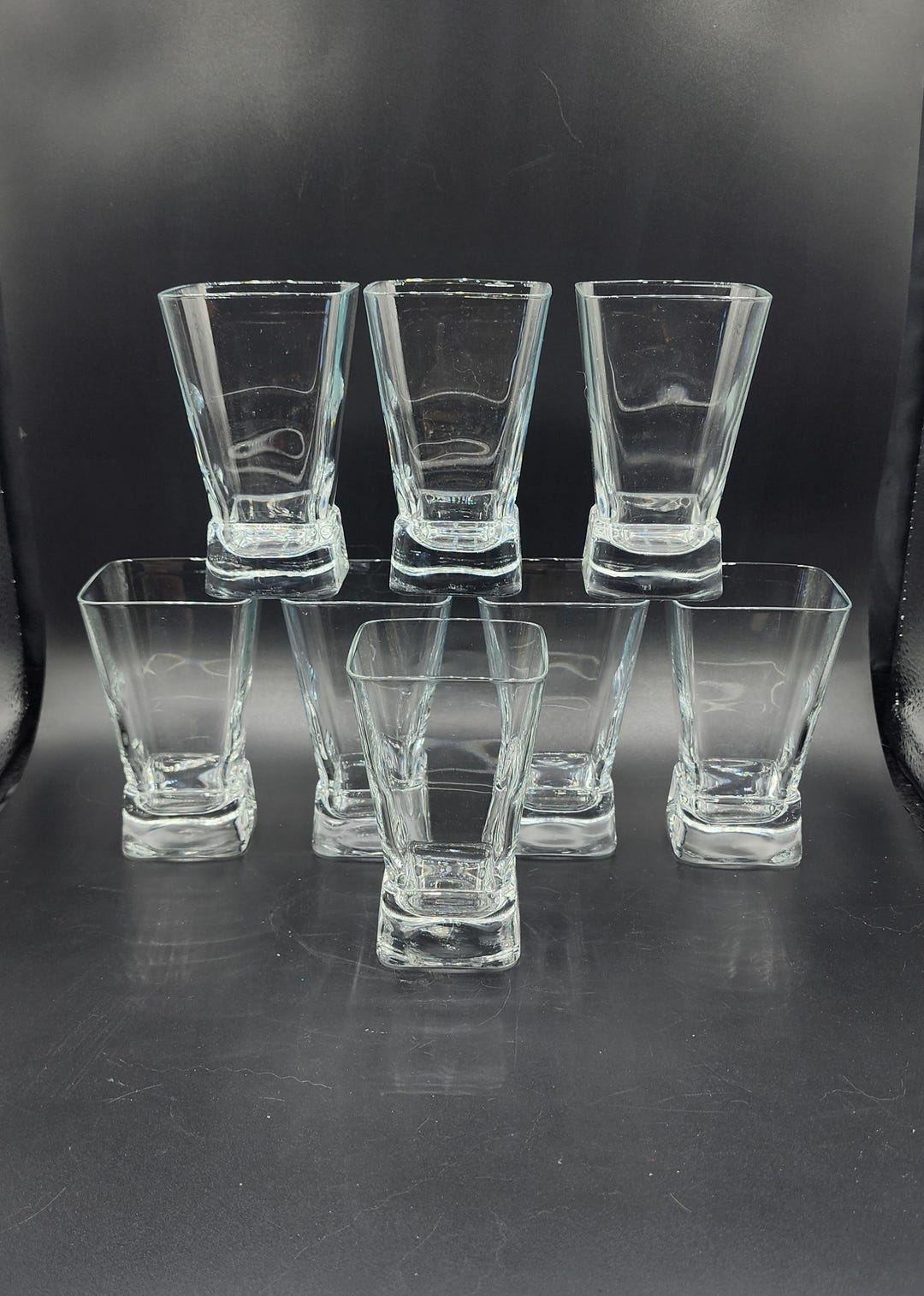 Set of 8 Square Cocktail Glasses MCM Vibe - Etsy