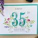 Personalized Floral 35th Birthday Card, Custom Anniversary Gift - Etsy