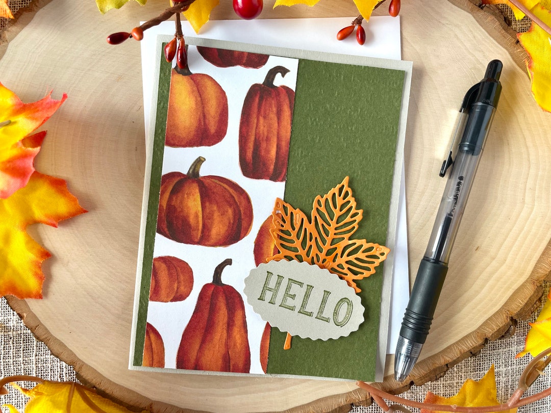 DIY Fall Pumpkin Card Kit: Handmade Thanksgiving Cards - Etsy