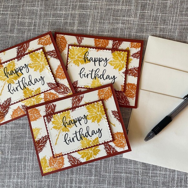 Fall Happy Birthday Card - Etsy