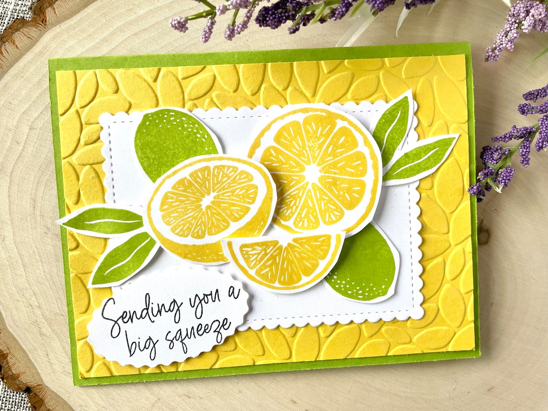 Lemon Lime Card Kit: DIY Summer Cards, All-occasion (makes 4) - Etsy