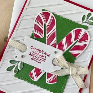 DIY Candy Cane Christmas Card Kit, Holiday Card Crafting - Etsy