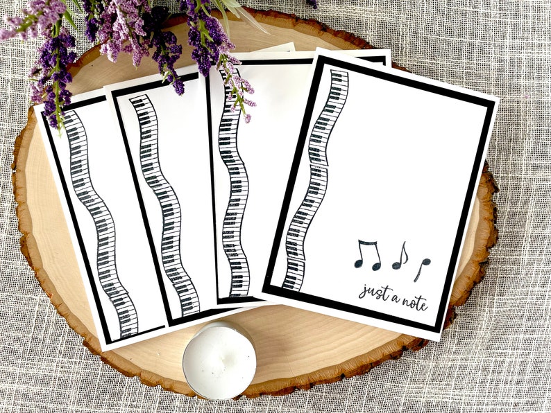 Handmade Music Thank You Card Set, Music Teacher Gift - Etsy