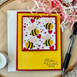 Valentine Card Kit, DIY Valentines, Bee Mine Valentines, Valentine Card ...