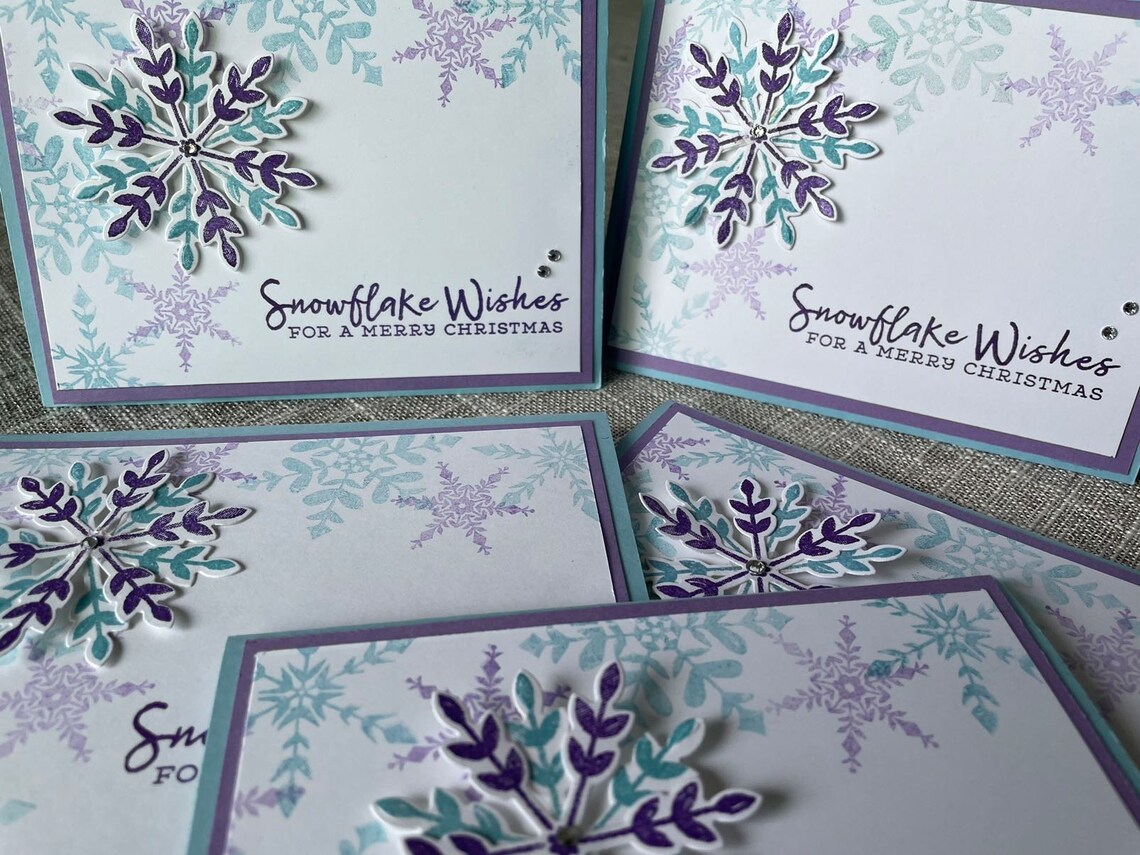 Snowflake Christmas Card Set Non-traditional Christmas - Etsy