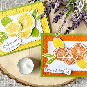 Summer Card Making, Lemon Lime Card Kit, DIY Citrus Cards, - Etsy