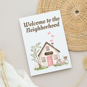 New Neighbor Card, to Our Neighbor Card, New Home Printable Card ...