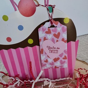 Handmade Valentine Tags, DIY Valentine Tags, Valentine Gift Tag Set ...