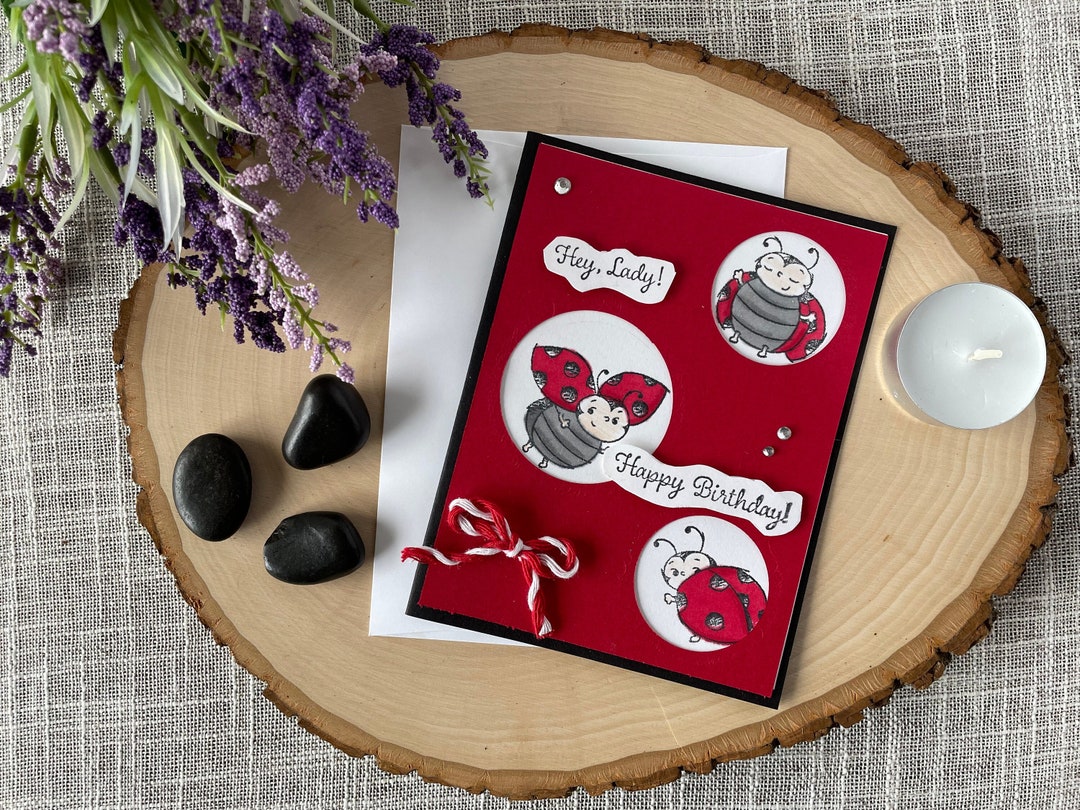 Ladybug Birthday Card, Birthday Cards for Kids, Ladybug Gifts, Handmade ...