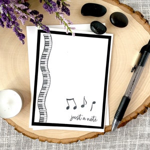 Music Note Card Set: Handmade Stationery Gift for Musicians - Etsy