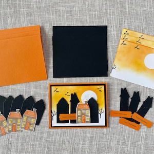 DIY Haunted House Halloween Card Kit - Etsy