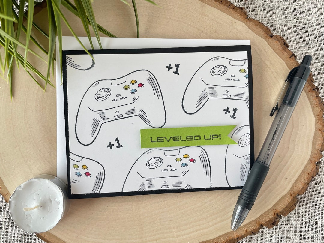 Video Game Birthday Card Cards for Gamers Leveled up - Etsy