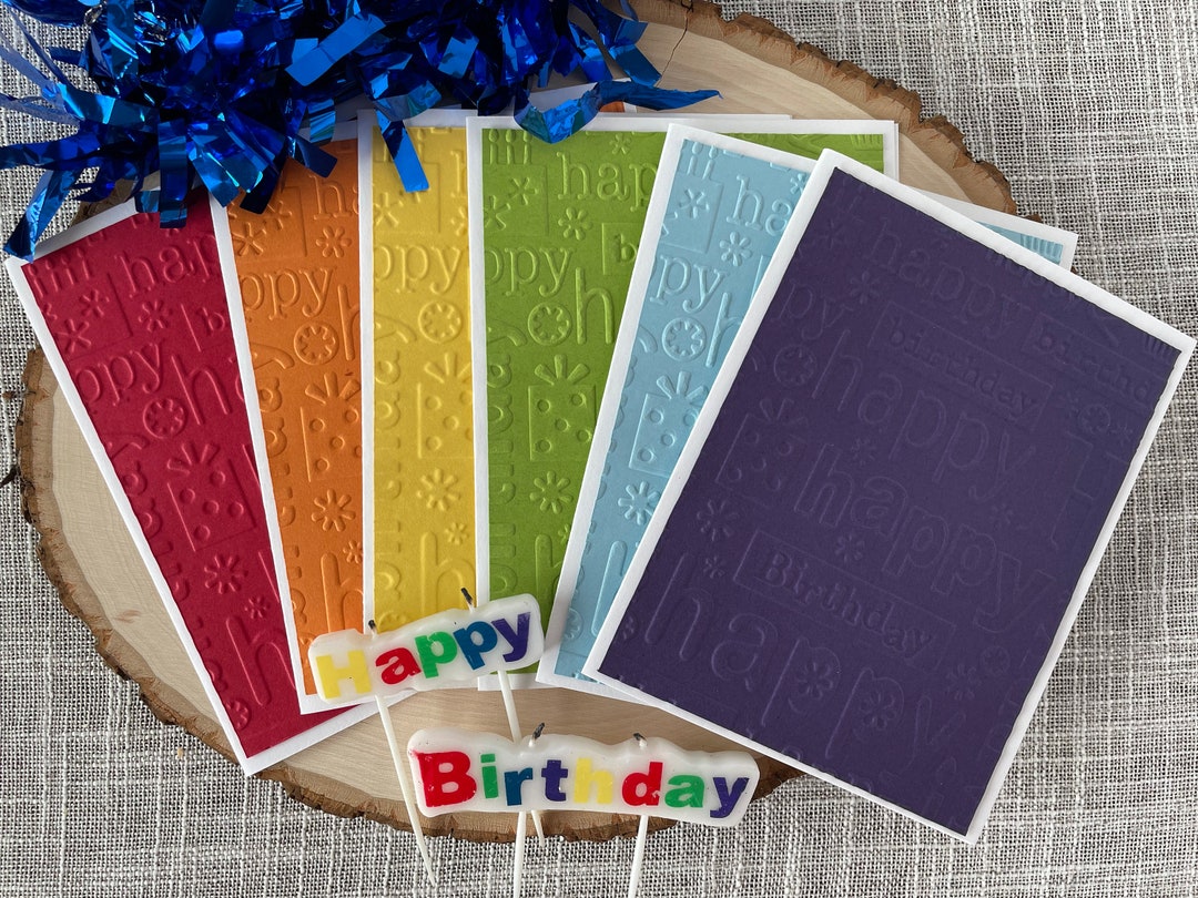 Birthday Card Kit, DIY Birthday Cards, Embossed Birthday Cards, Card ...