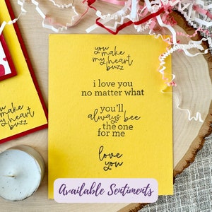 Valentine Card Kit, DIY Valentines, Bee Mine Valentines, Valentine Card ...