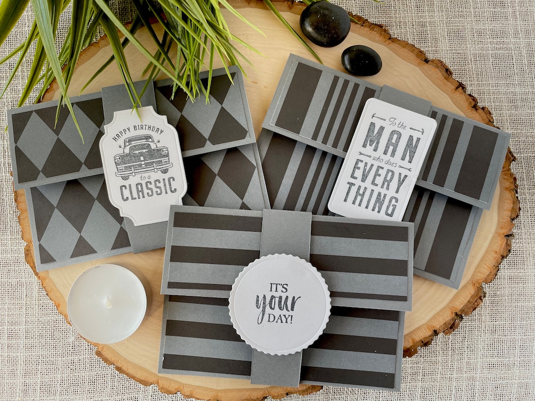 Gift Card Holders for Men, Handmade Money Holders, Birthday Gifts for ...