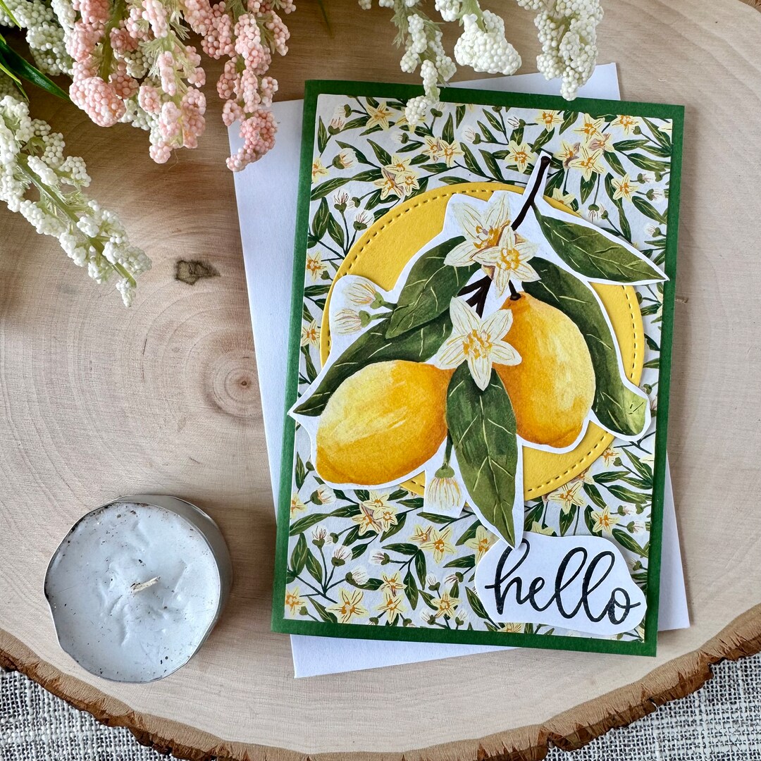 Lemon Citrus Card Kit, Summer Card Kit, Summer Birthday Cards, Card ...