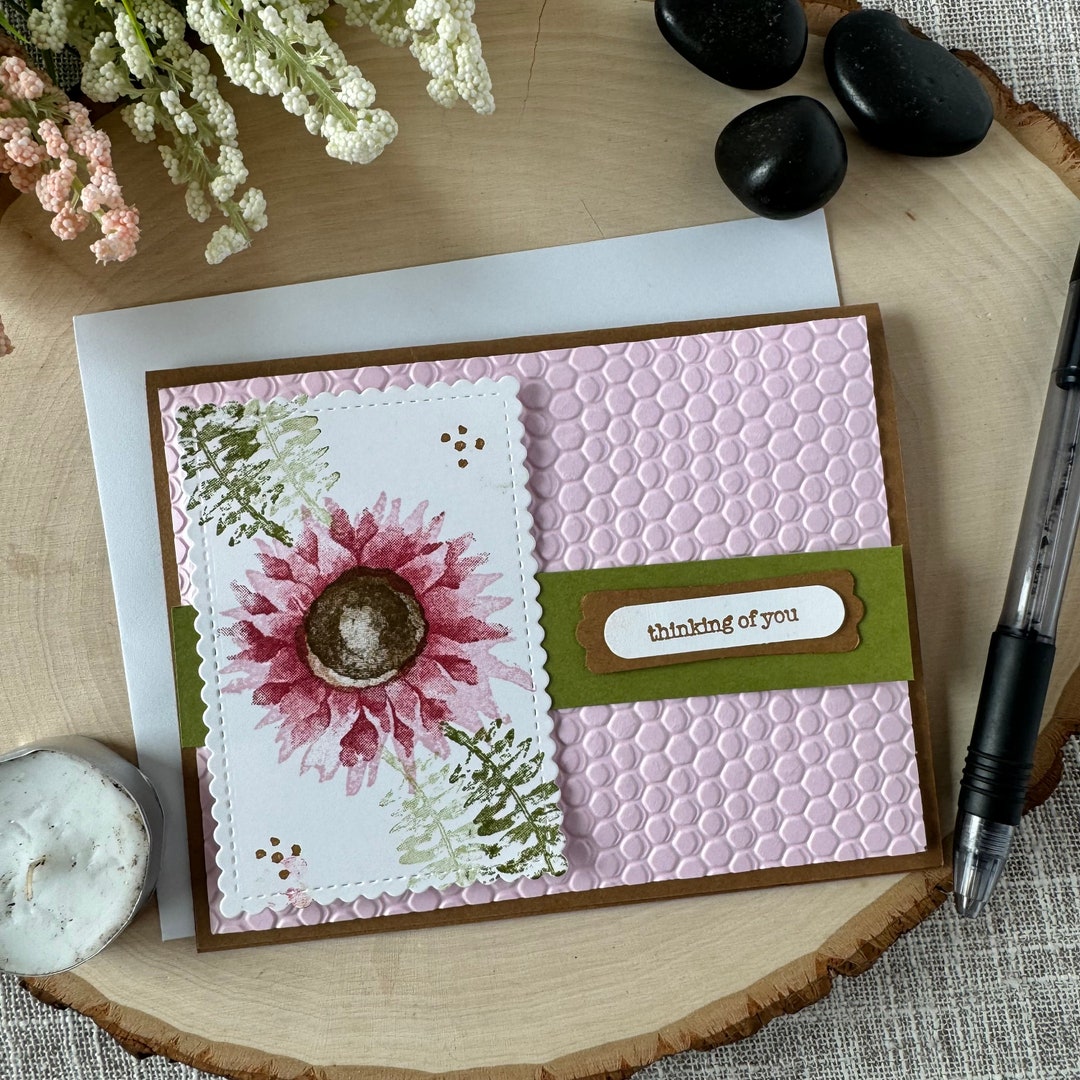 Pink Sunflower Card Kit: DIY Thinking of You Cards - Etsy
