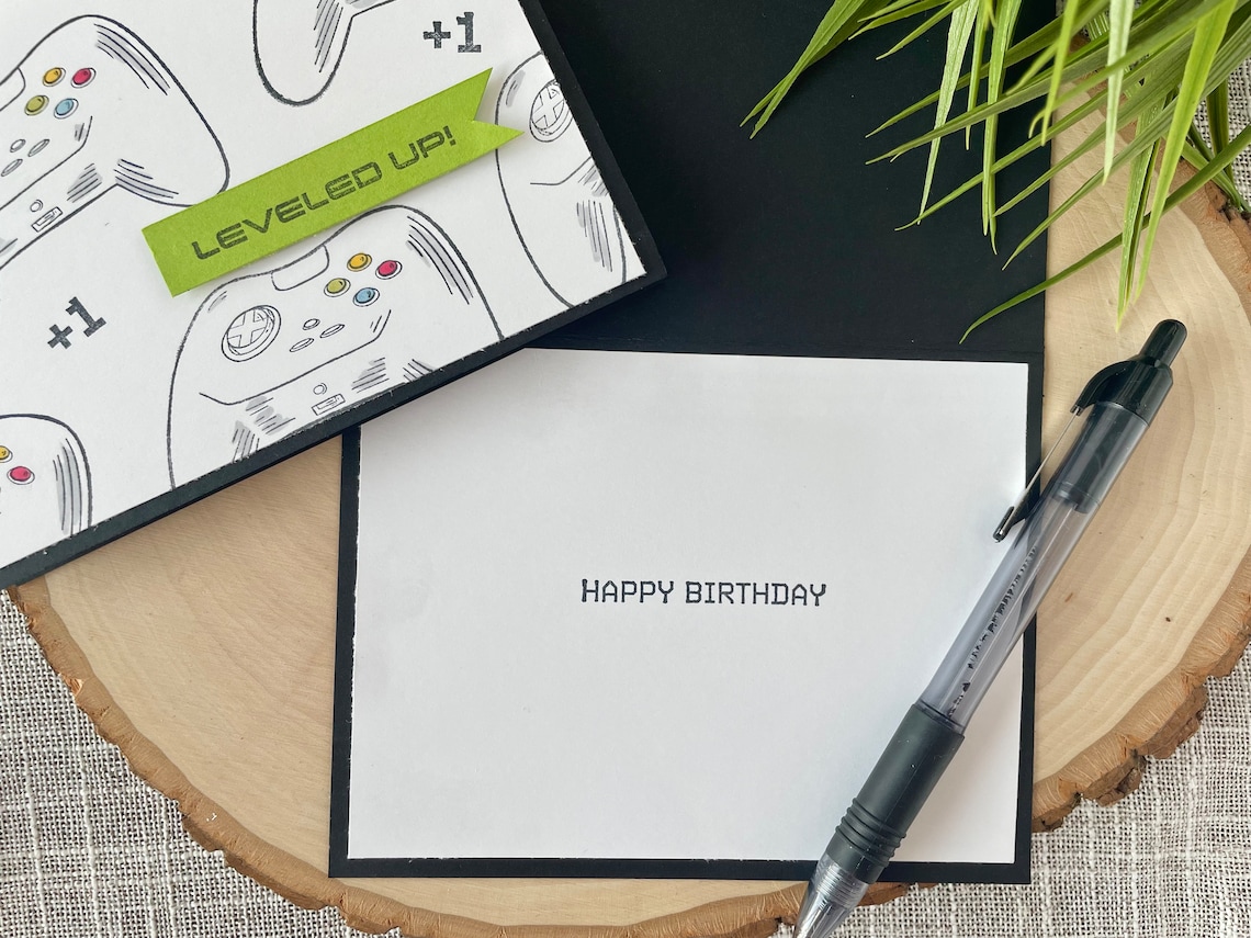Video Game Birthday Cards, Gamer Controller Card - Etsy
