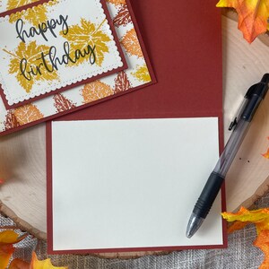 Leaf Themed Birthday Card Set, Fall Birthday Cards, Autumn Cards ...