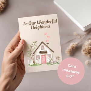 New Neighbor Card, to Our Neighbor Card, New Home Printable Card ...