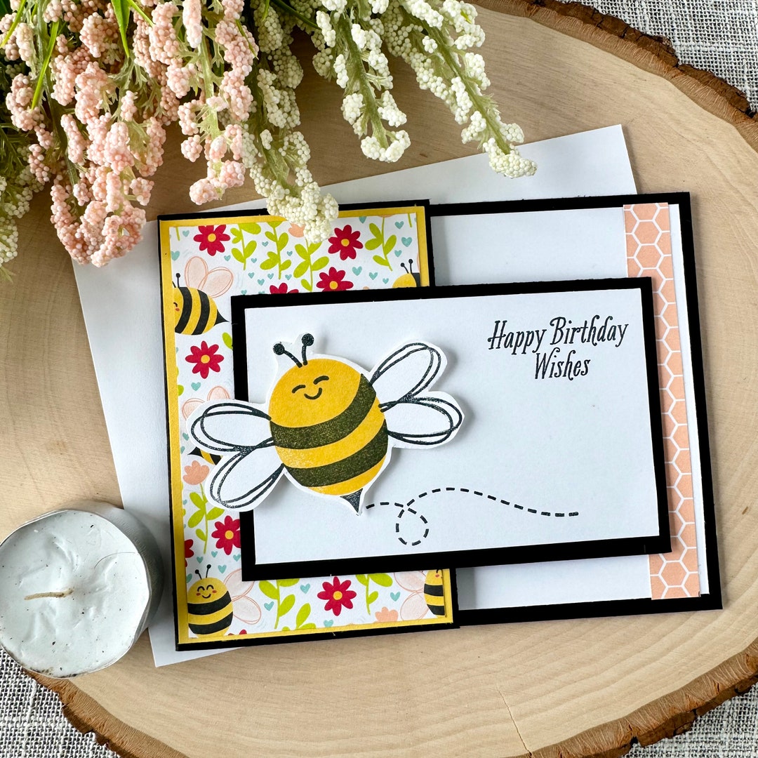 Spring Birthday Card Kit, DIY Birthday Cards, Bee Birthday Cards ...