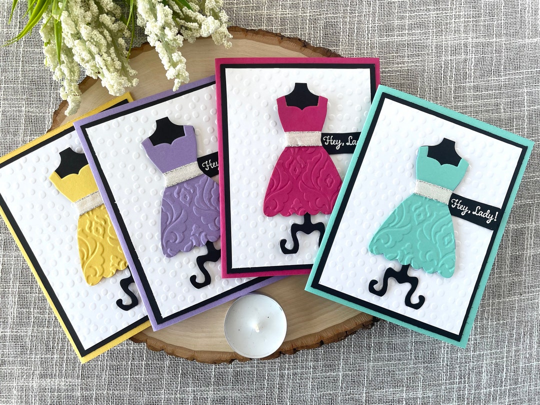Card Kit for Women, DIY Barbie Dress Cards, BFF Card Kit, Galentines ...