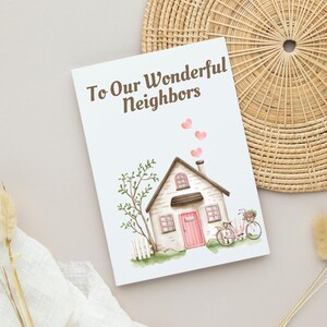 New Neighbor Card, to Our Neighbor Card, New Home Printable Card ...