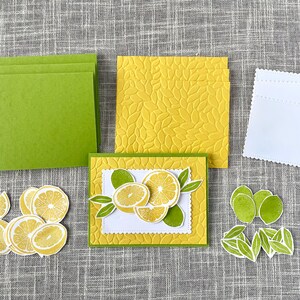 Lemon Lime Card Kit: DIY Summer Cards, All-occasion (makes 4) - Etsy