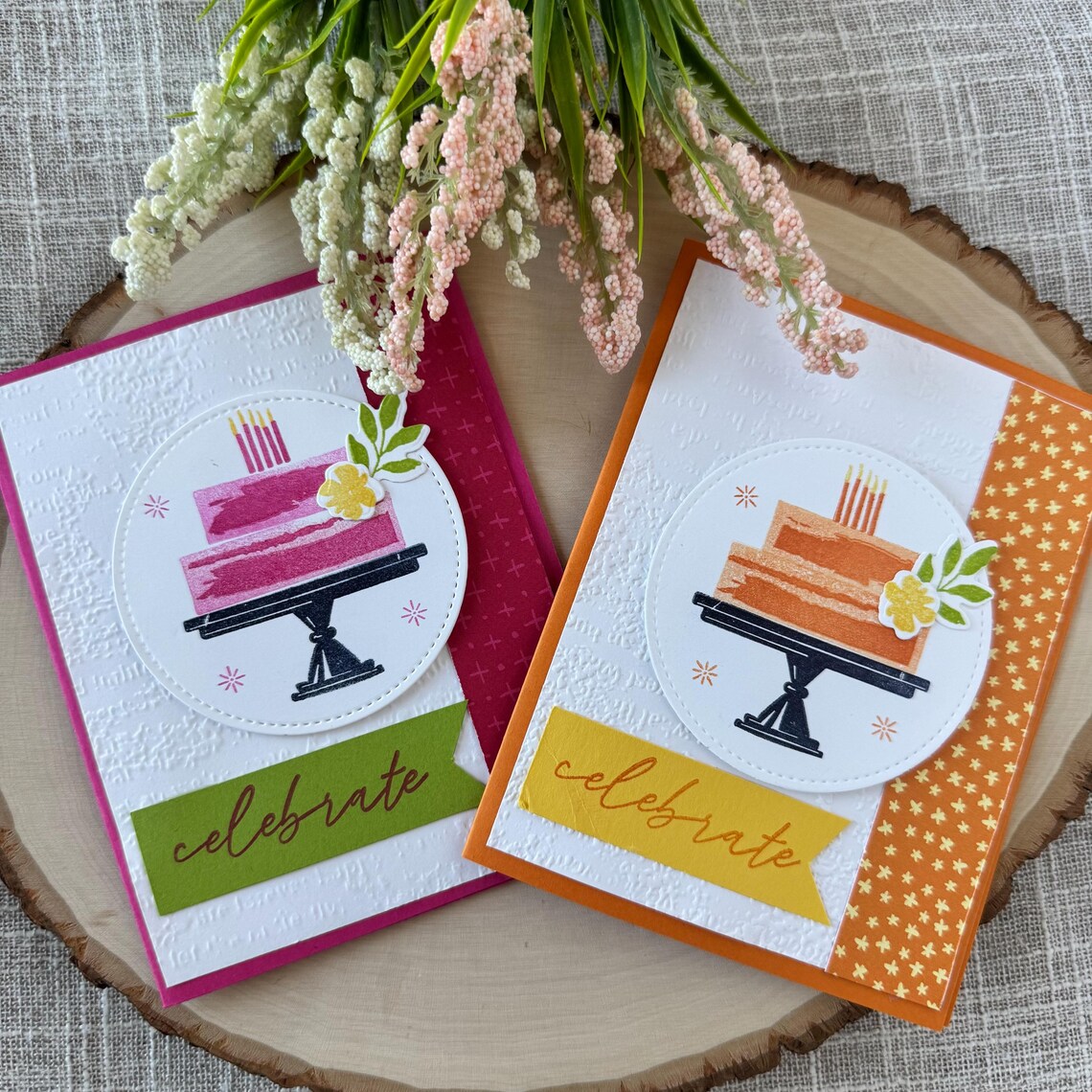 Handmade Cake Celebration Card, Personalized Birthday Card - Etsy