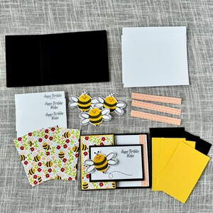 Spring Birthday Card Kit, DIY Birthday Cards, Bee Birthday Cards ...