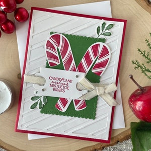 DIY Candy Cane Christmas Card Kit, Holiday Card Crafting - Etsy