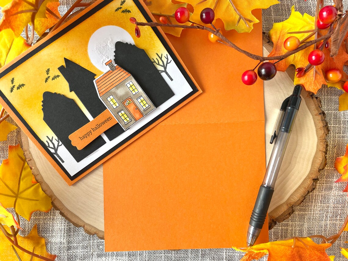 DIY Haunted House Halloween Card Kit - Etsy