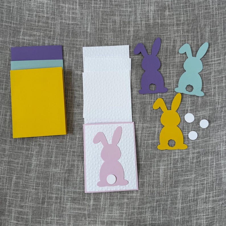 Easter Card Kit, DIY Bunny Cards, Easter Crafts - Etsy