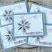 Handmade Snowflake Christmas Card Set, Pastel Holiday Cards - Etsy